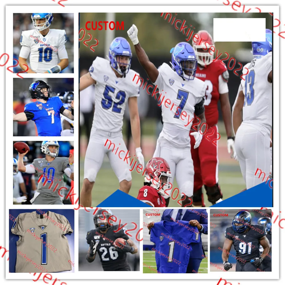 Camisa De Futebol Drew Willy Buffalo Bulls Khalil Mack 85 Mason Schreck ...