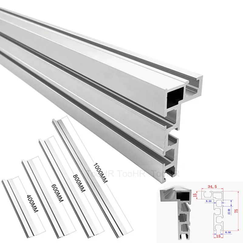 75 Type Aluminum Miter Track Kit - 40/100cm T-Track Fence Stop, Joiners ...