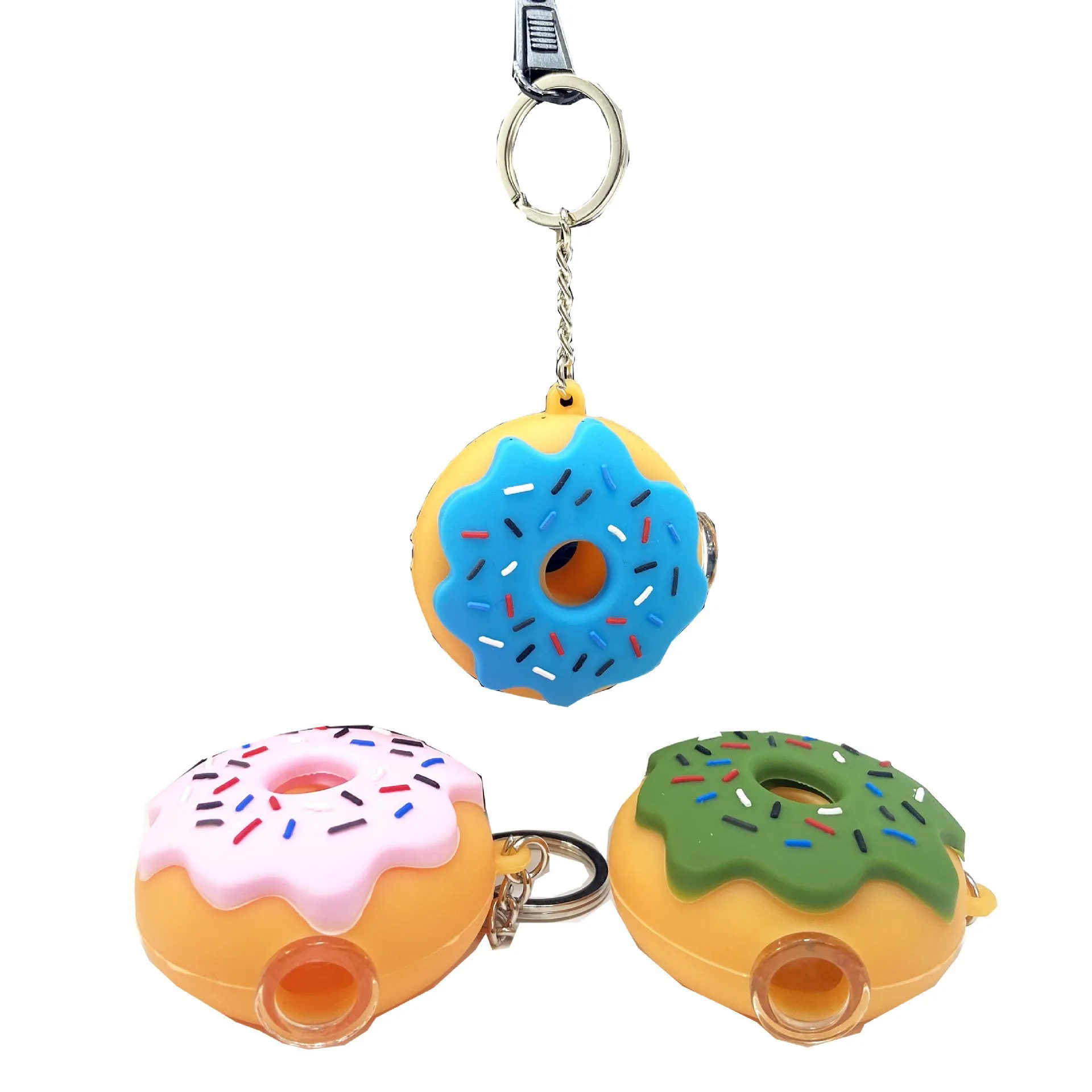 Donut Silicone Hookah Pipe Smoking Hookah Keychain Portable Cute Hand ...