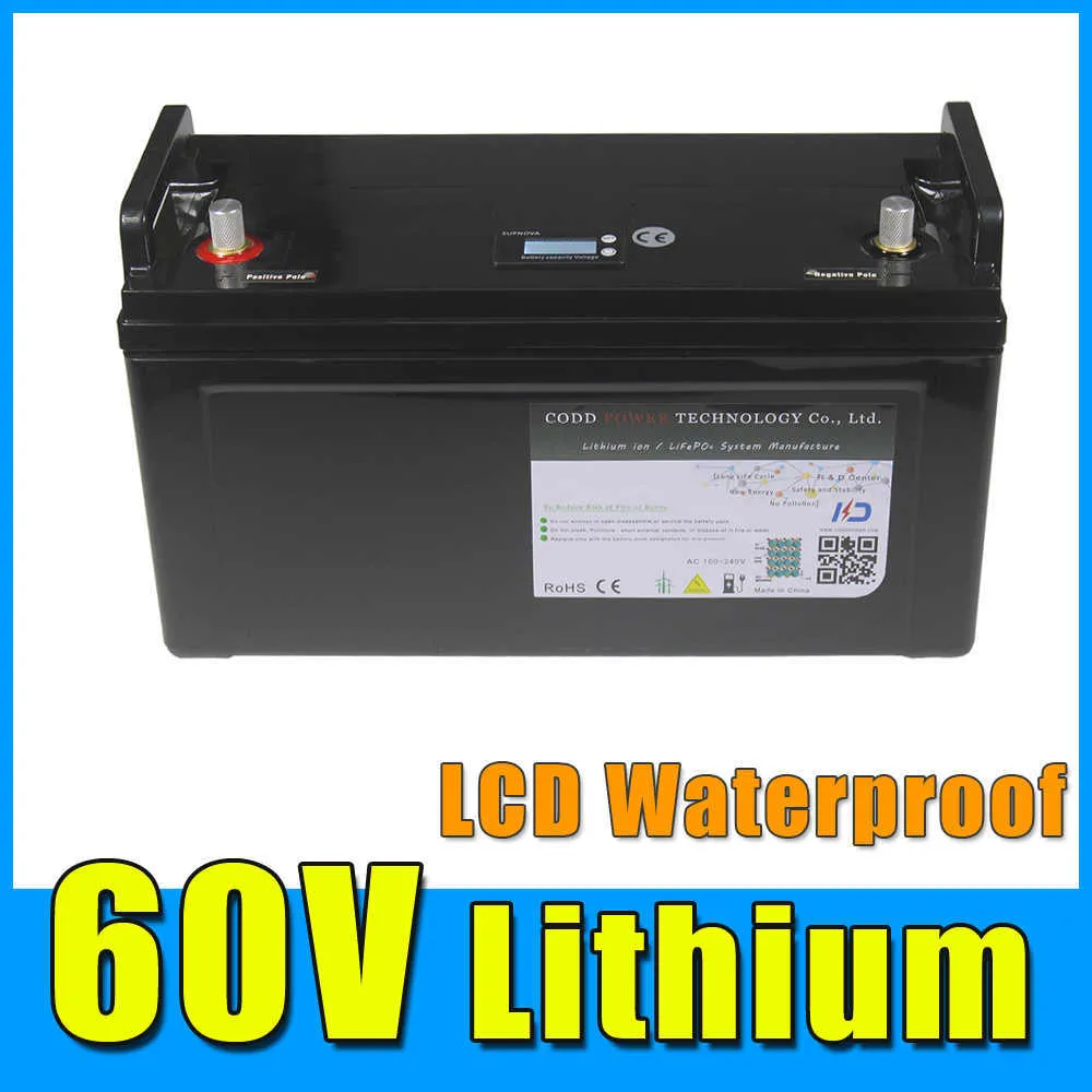 60V 60AH 5000W Electric Motorcycle Scooter Lithium Ion Battery From ...