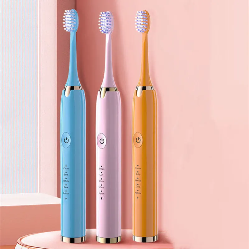 Rechargeable Ultrasonic Sonic Electric Toothbrush For Adults With IPX 7 ...