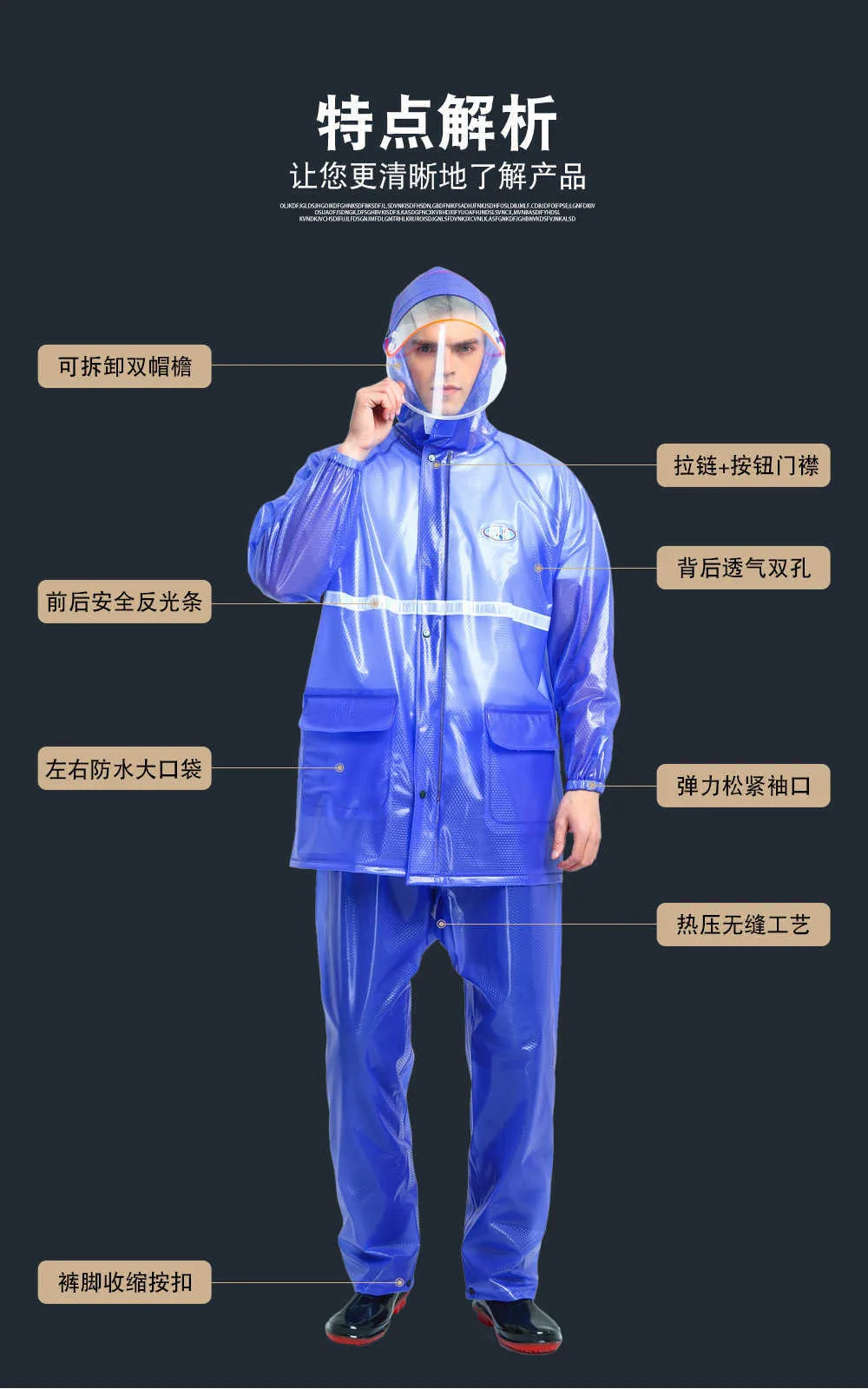 DHgate.com:Waterproof Thicken PVC Split Raincoat for Women & Men ...
