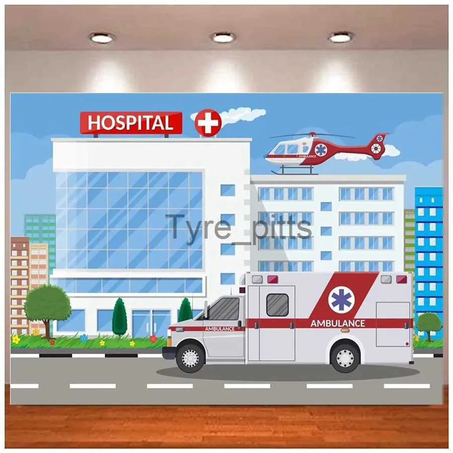 DHgate.com:Medical Party Backdrop Cartoon Ambulance Aircraft Hospital ...