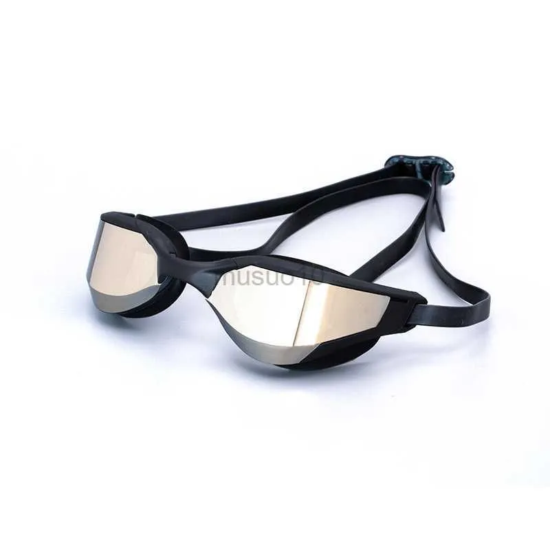 Waterproof Swim Goggles - Adult Racing Goggles, Anti-Fog, Cool Silver ...