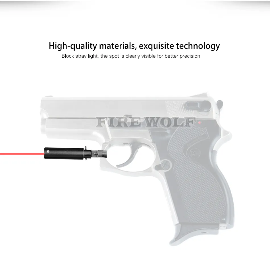 Tactical Red Dot Mini Red Laser Sight With Tail Switch Scope Pistol ...