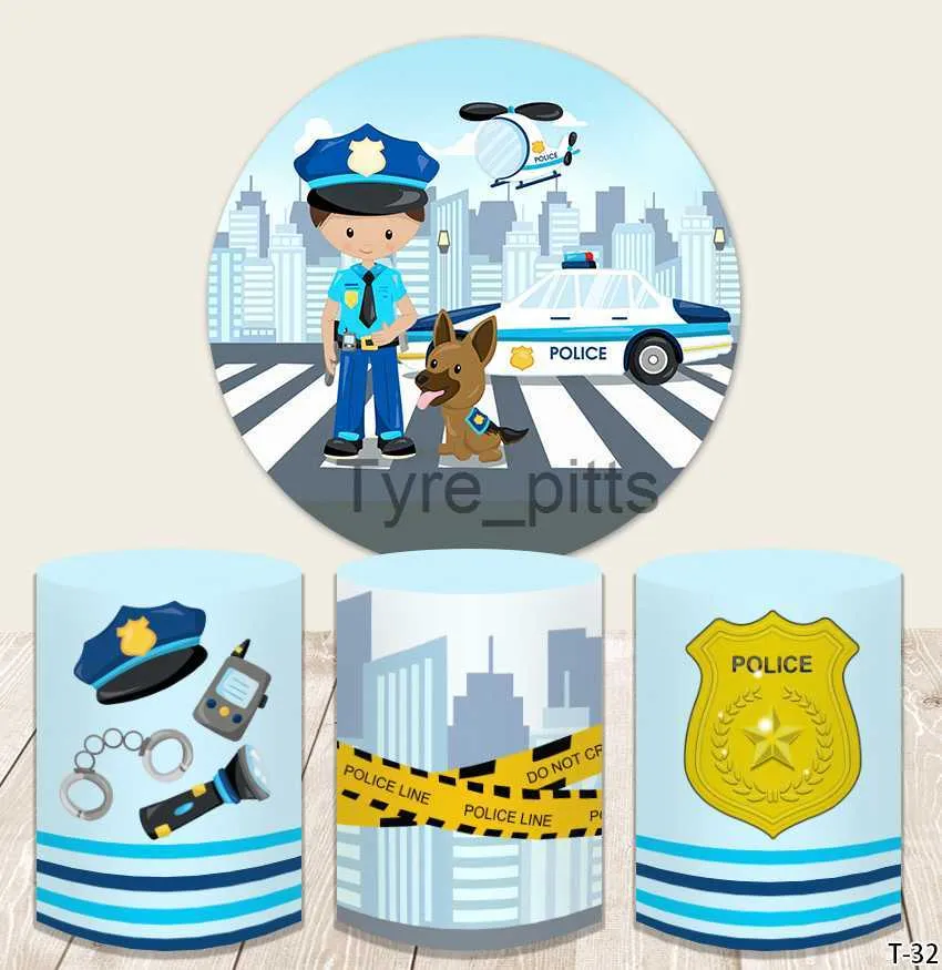 DHgate.com:Police Theme Party Backdrop, Circular Background for Kids ...