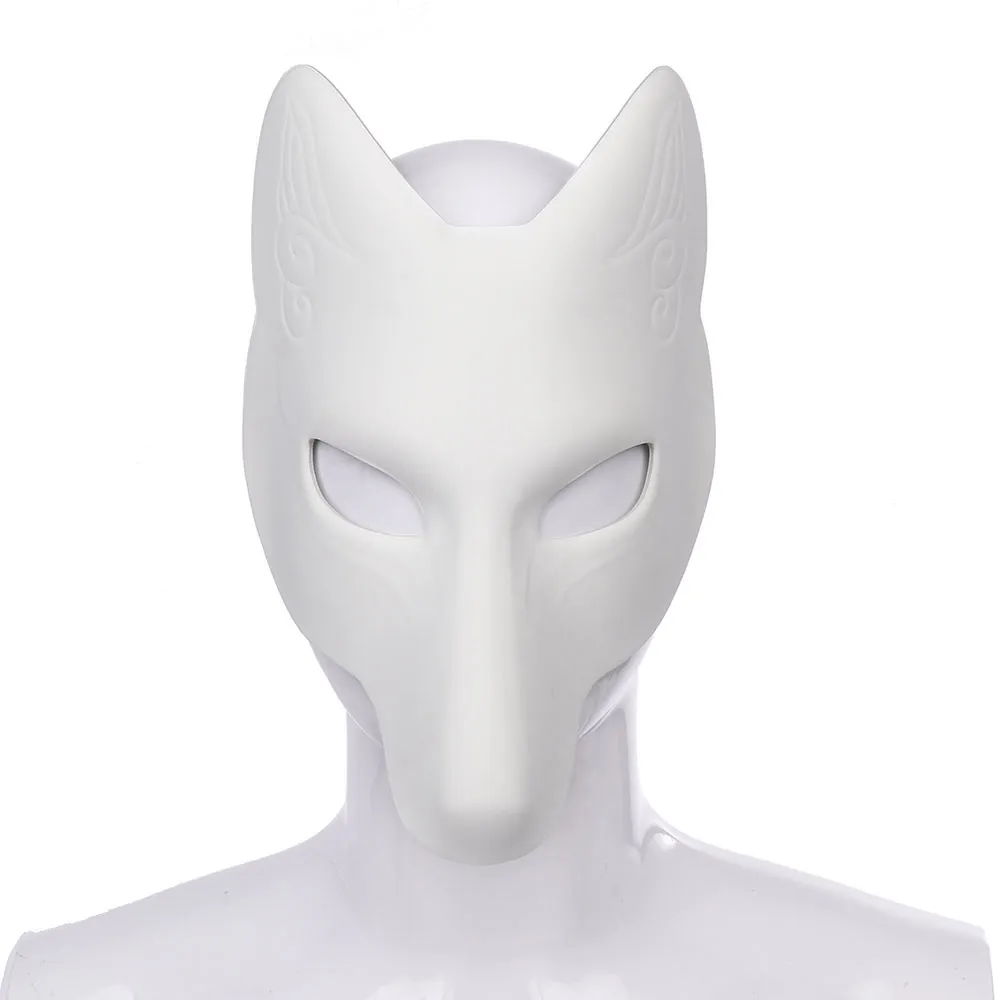 DIY Leather Fox Mask Kabuki Kitsune Masks Classics Anime Classics For ...