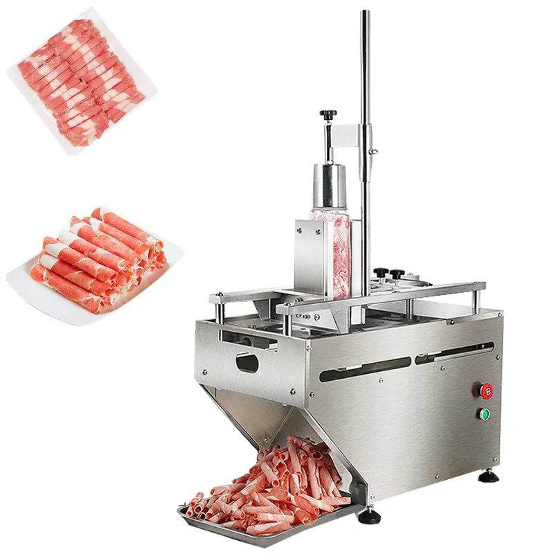 Automatic Meat Slicer Feed Lamb, Beef, Mutton Cutting Machine With ...