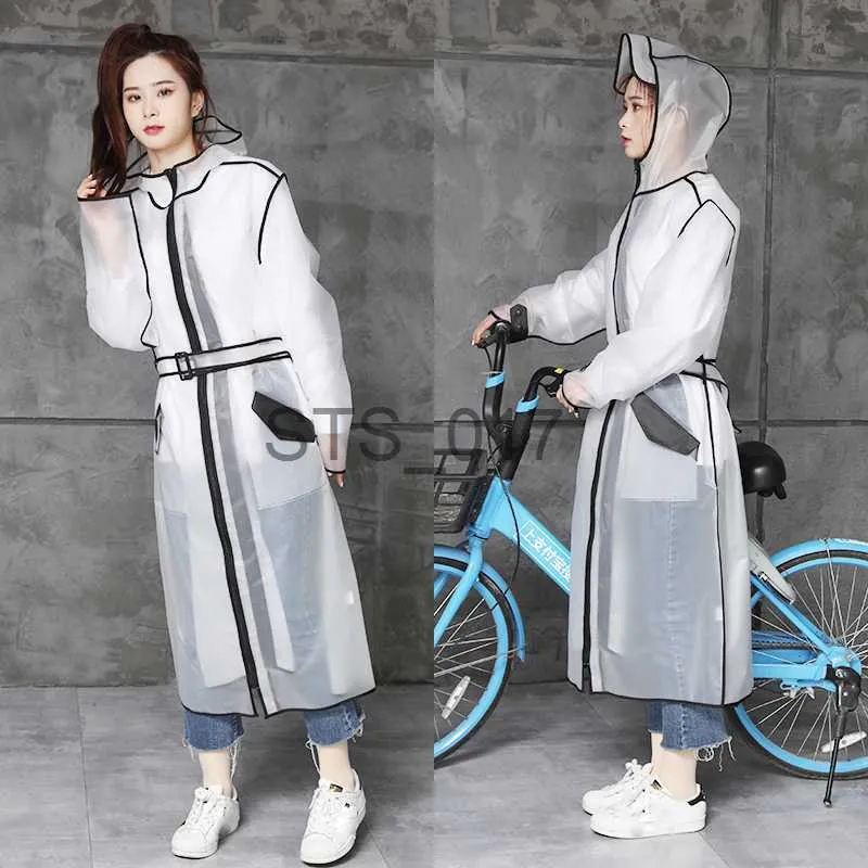 Hooded Raincoat: Long Transparent Waterproof Raincoat... From Sts_017 ...