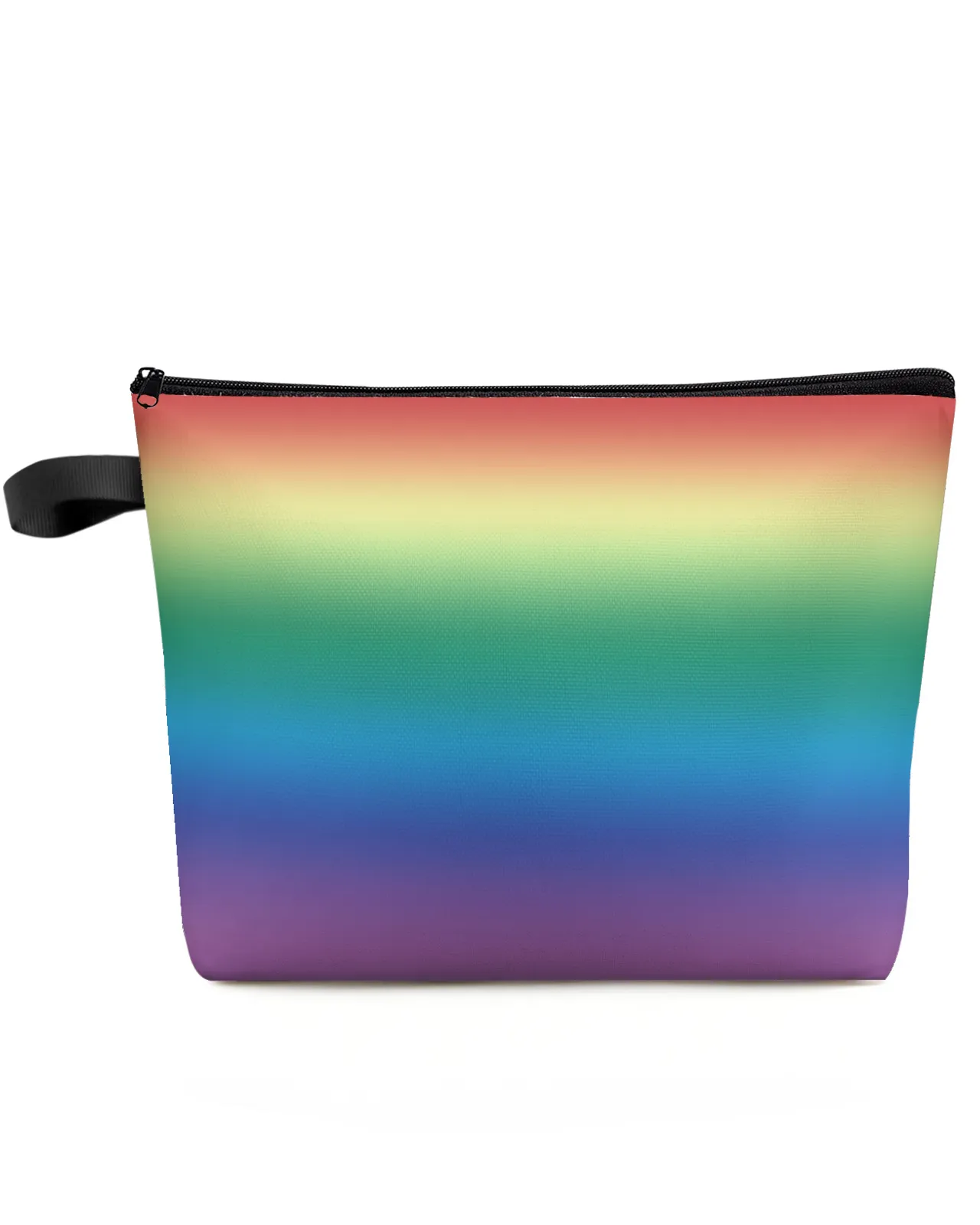 Gradient Rainbow Travel Makeup Pouch: Waterproof Cosmetic Bag for Women ...