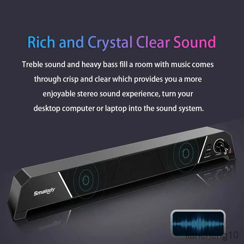 Portable Bluetooth Soundbar, 2.1 Channel TV Soundbar with Subwoofer ...