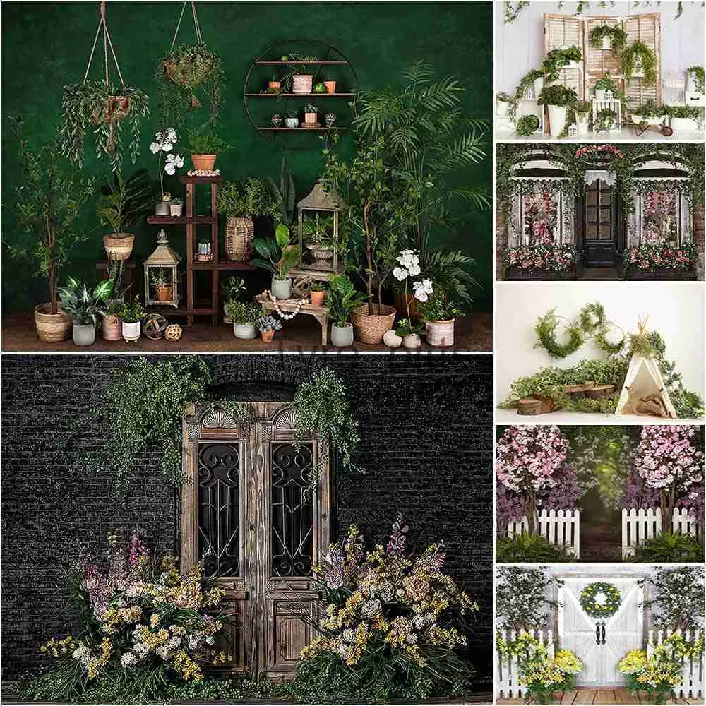 Spring Easter Greenery Backdrop Wedding Photography Background With ...