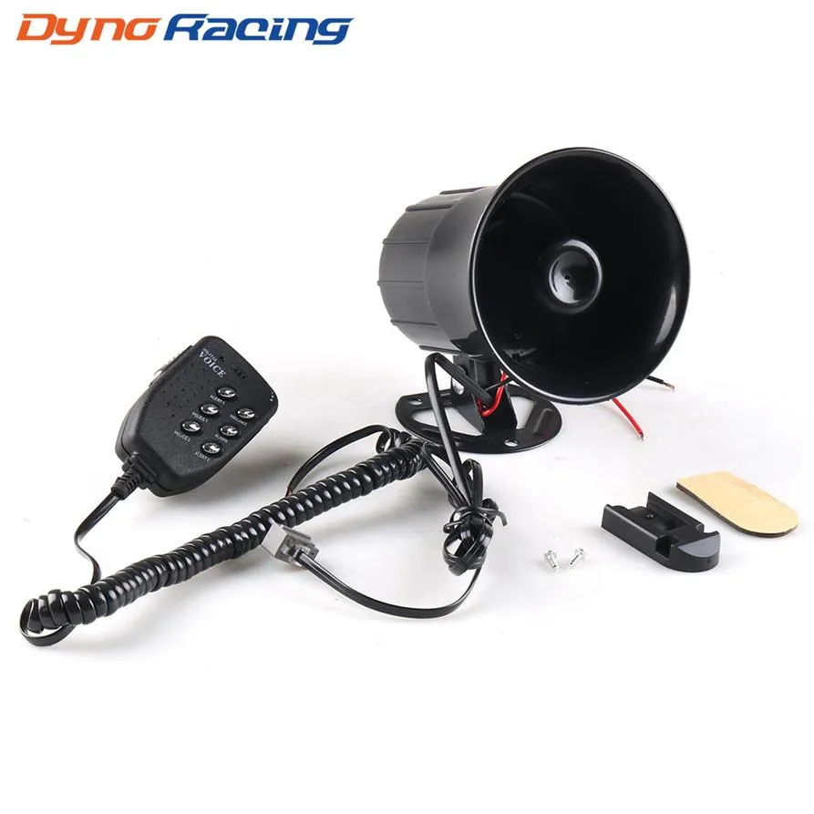 120dB 12V Car Warning Alarm For 6 Am With 6 Sound Siren, MIC Microphone ...