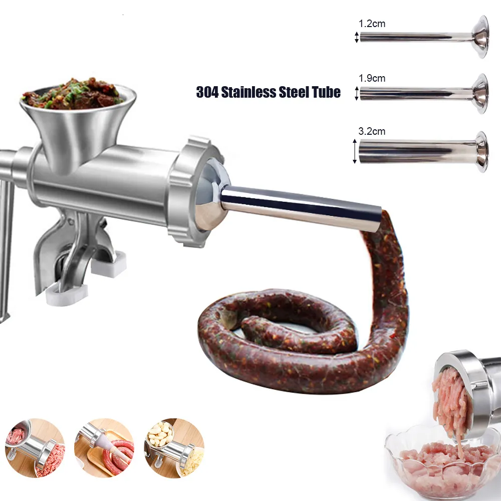DHgate.com:Aluminum Meat Grinder Sausage Stuffer Kit with 10 Stuffing ...