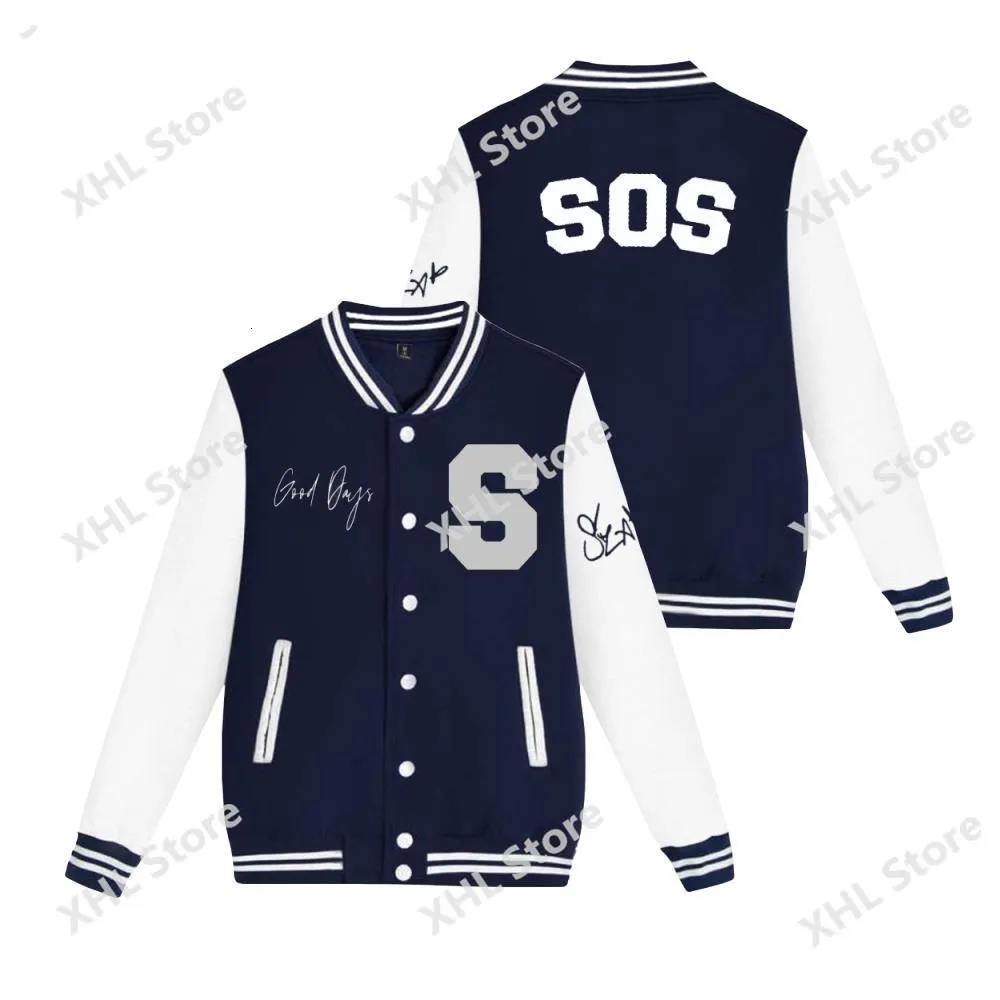 SZA Jersey Baseball Jacket - SOS Merch, Unisex Long Sleeve Sweatshirt ...