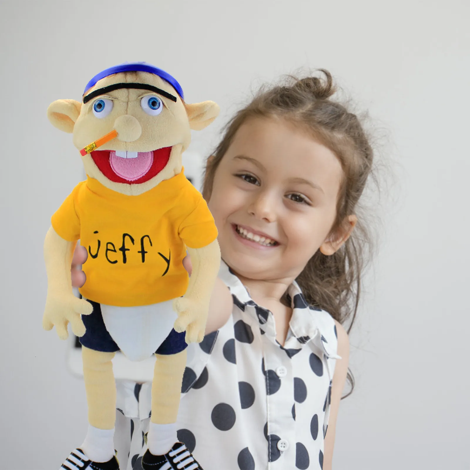 Puppets 60cm Jeffy Hand Puppet Plush Children Soft Doll Talk Show Party ...