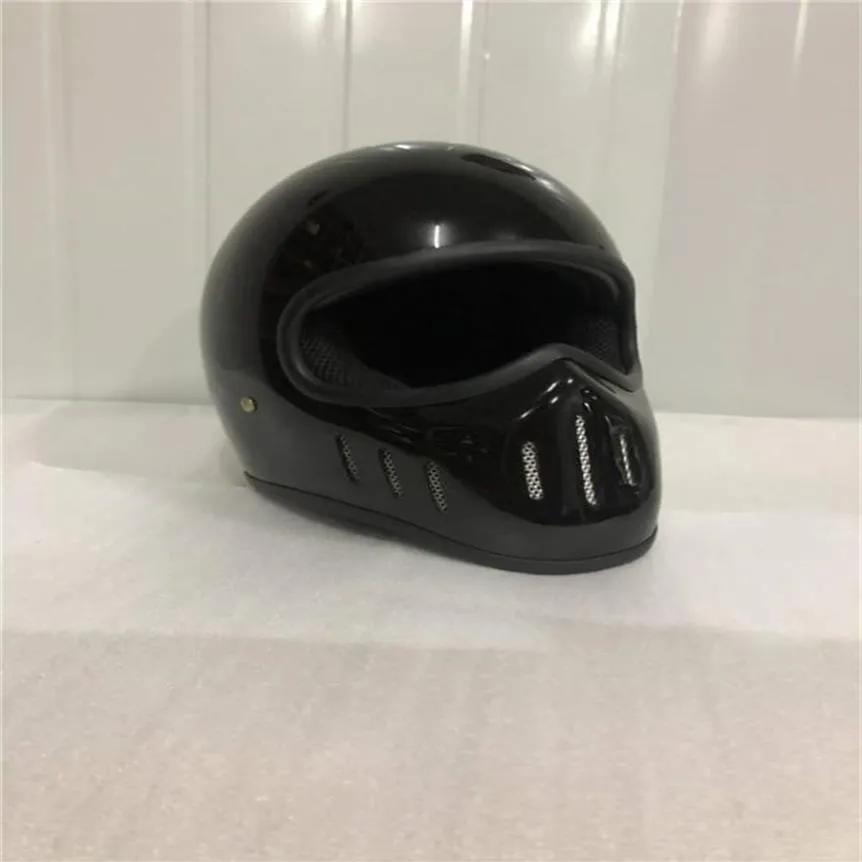 DOT Approved Retro Cafe Racer Full Face Cool Motorcycle Half Helmets Classic Model For ...