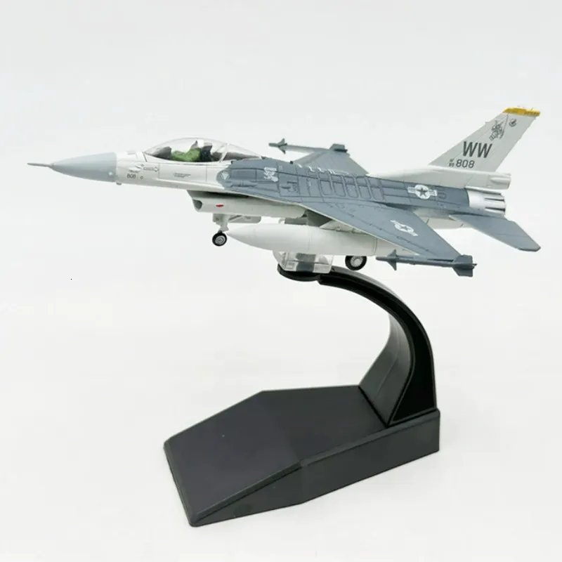 F-16 Fighter Jet Model - 1/100 Scale Diecast USAF Plane, Realistic ...