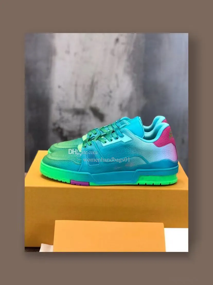 Gradient Fashion Sneakers - Men's Low Top Lace-Up Trainers, Stylish ...
