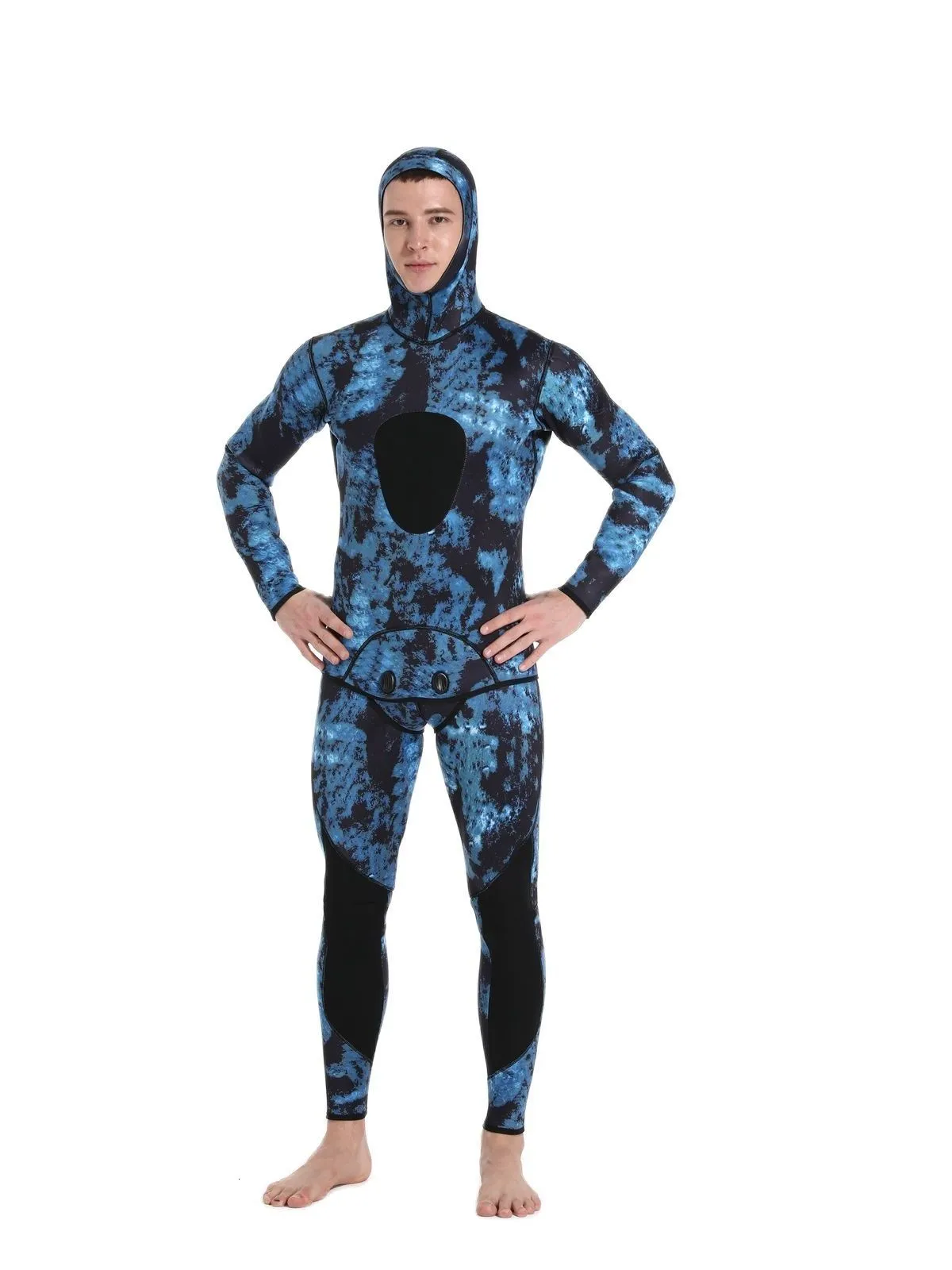 DHgate.com:Premium Camo Neoprene Wetsuit: 1.5mm Long Sleeve Hooded Dive ...