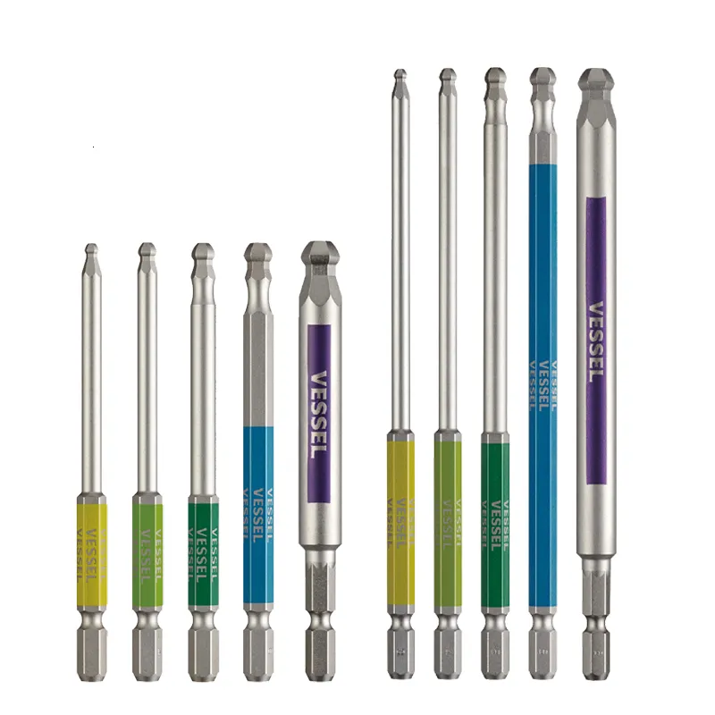Metric Ball End Hex Driver Bit Set - 1/4 Magnetic Hex Screwdriver Bits ...