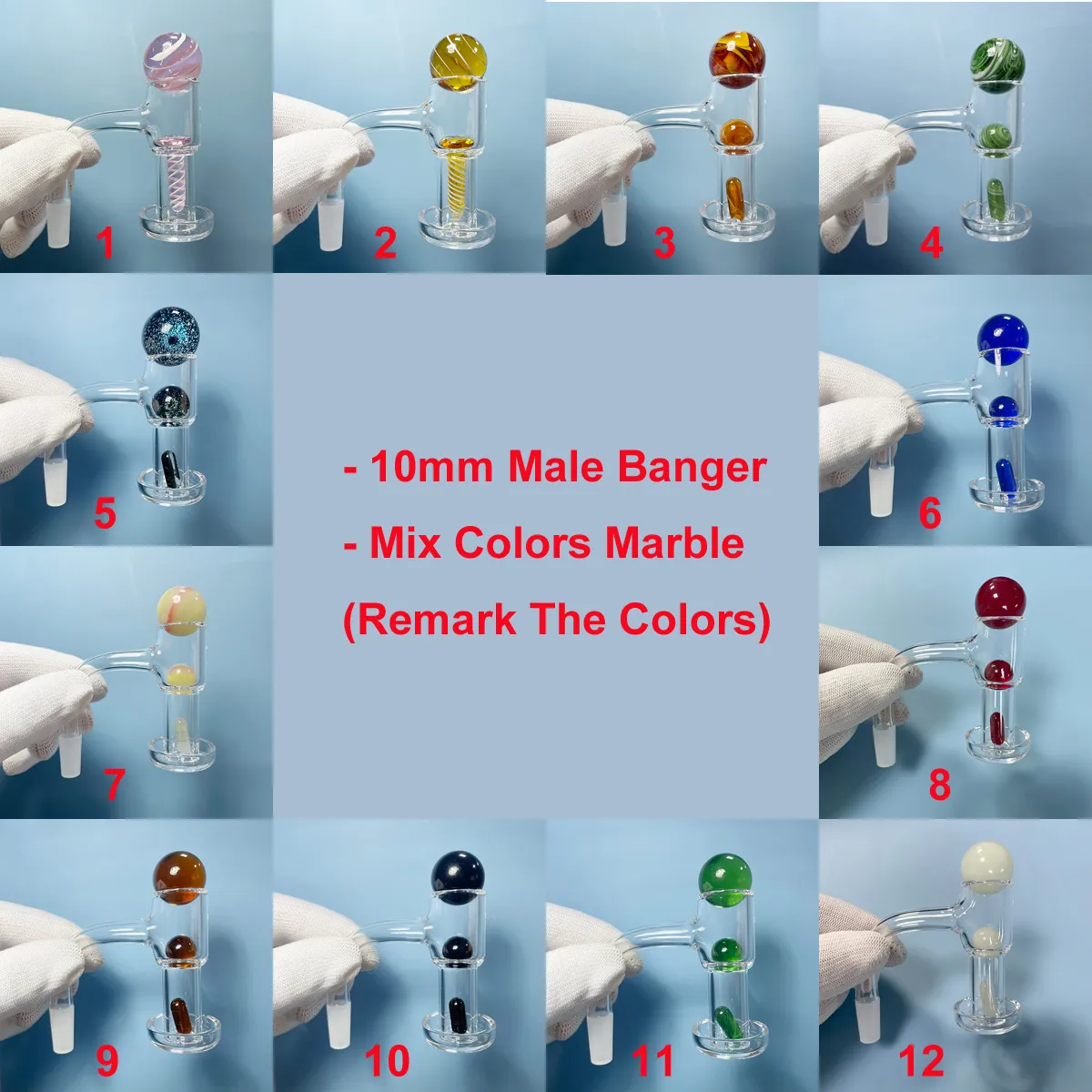 QuartzPro Terp Slurper Banger Set 10mm/14mm Male Beveled Edge, Spinning ...