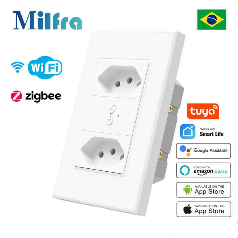 DHgate.com:Smart Power Plugs Tuya Smart Brazil Plug Socket 10A 20A ...