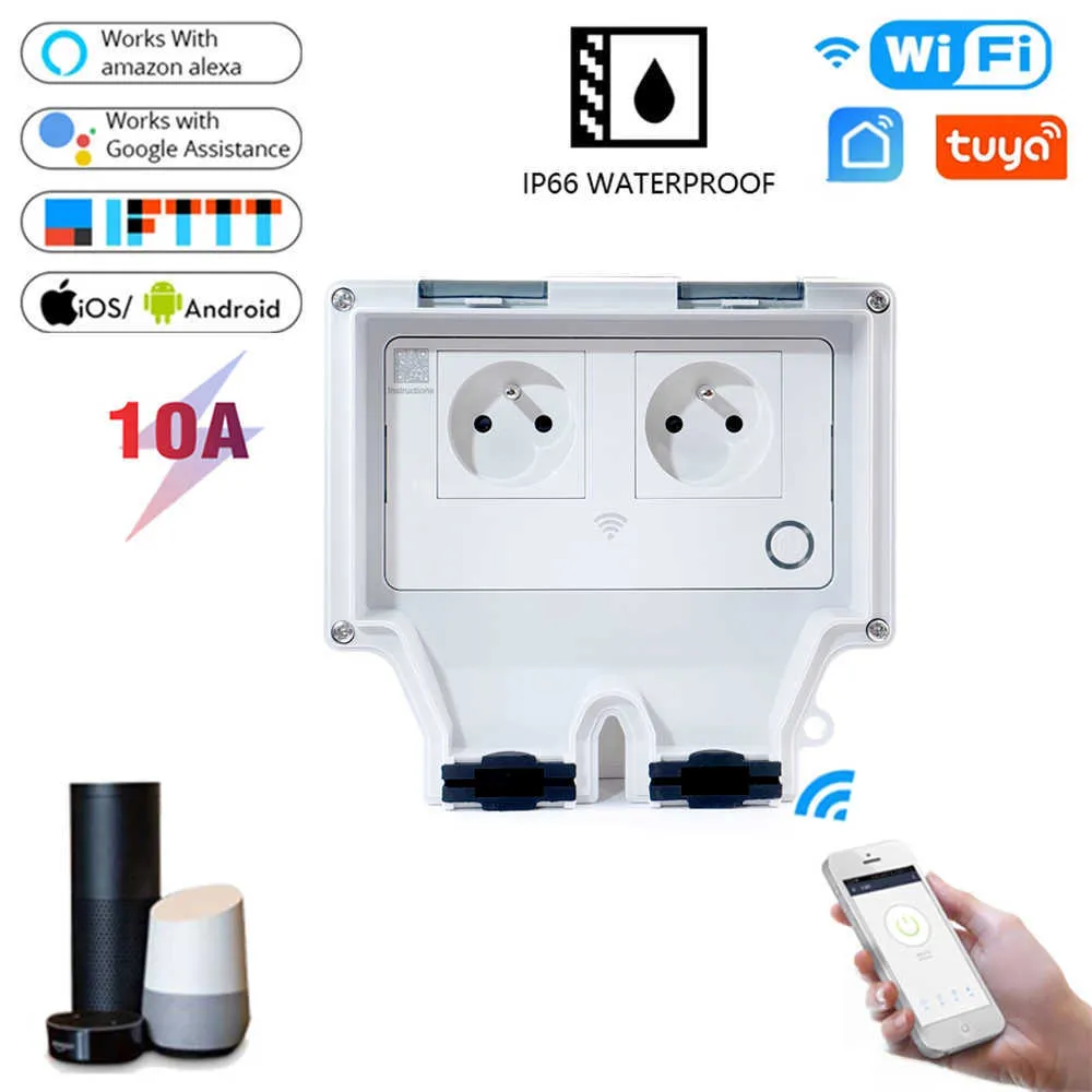 DHgate.com:2024AU IP66 Outdoor Smart Socket, Waterproof Tuya Smart WiFi ...