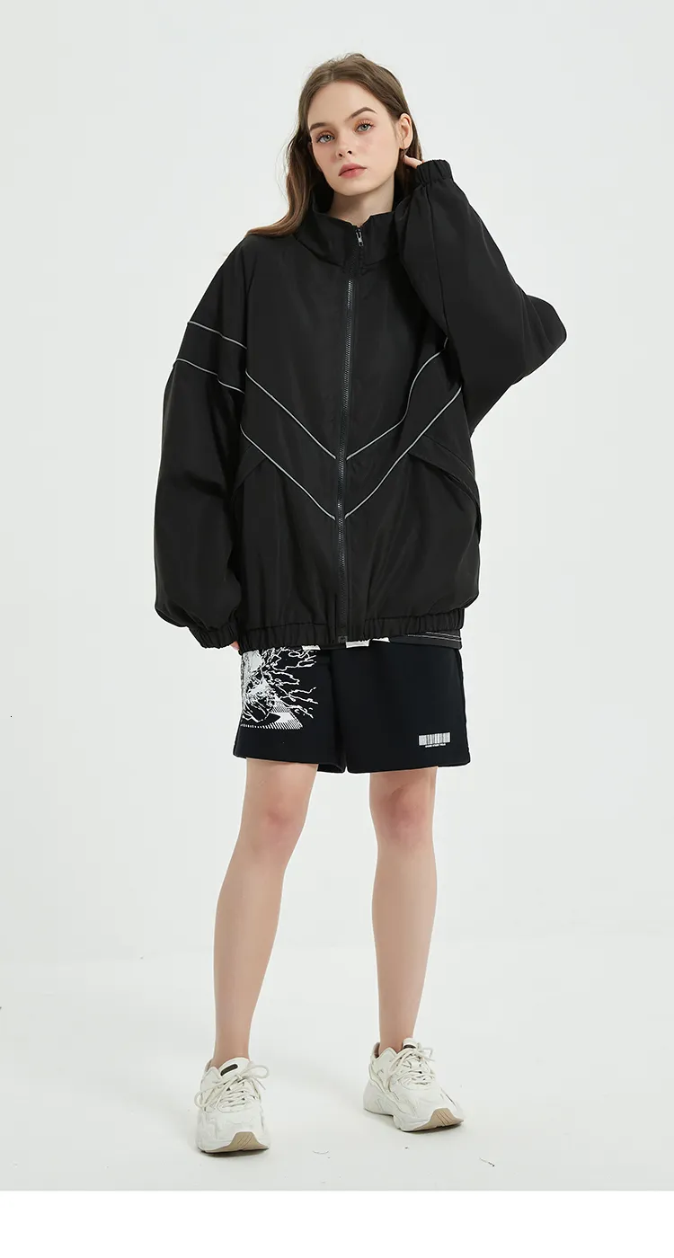 DHgate.com:Mens Reflective Striped Windbreaker Jacket, Hip DHgate.com:Mens Reflective Striped Windbreaker Jacket, Hip