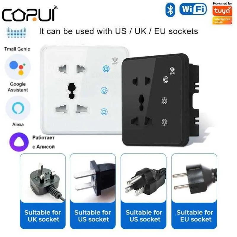 DHgate.com:Smart Wi-Fi Wall Sockets with Touch Switch, Compatible with ...