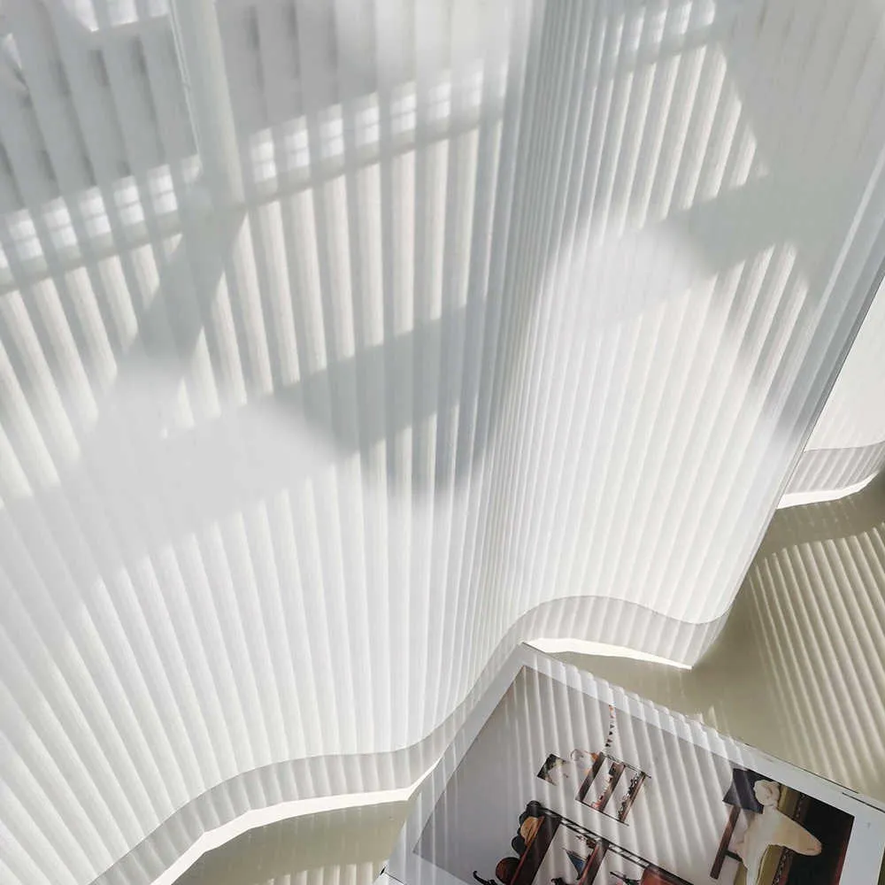 DHgate.com:Transparent White Tulle Curtains for Living Room, Striped ...