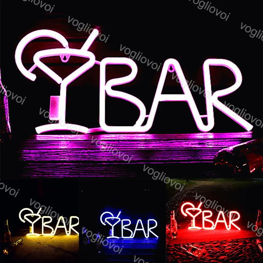 LED Neon Sign String Light 8 Model Letter Shape Bar Colgante De Pared ...