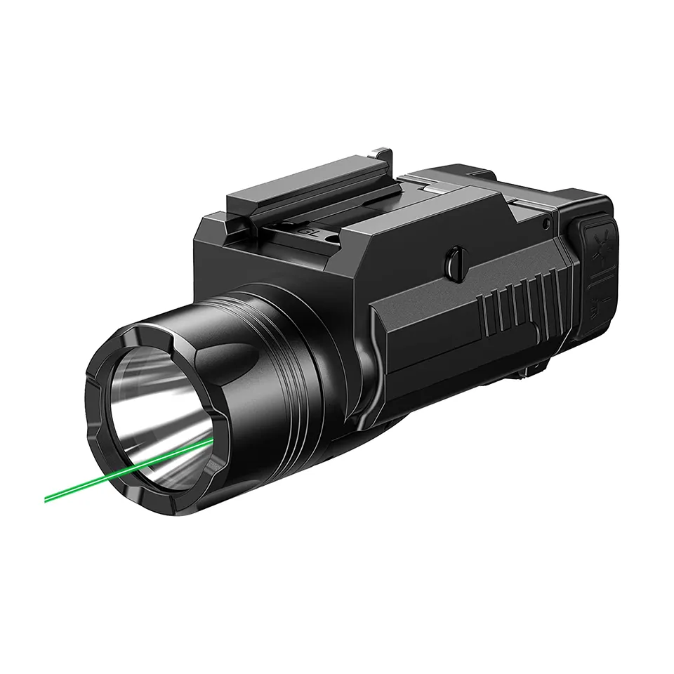 Powerful Tactical Flashlight With Green Red Laser, 1000 Lumens LED ...