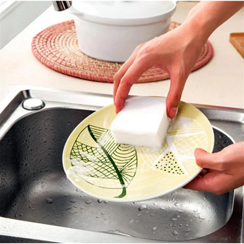 DHgate.com:Magic Melamine Sponge: 100-Pack White Kitchen Cleaning ...