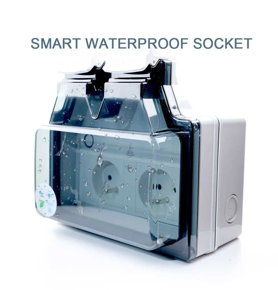 Smart Power Plugs Wall Electrical Outlets Wifi Smart IP66 Outdoor Waterproof Socket IL Plug Usb ...