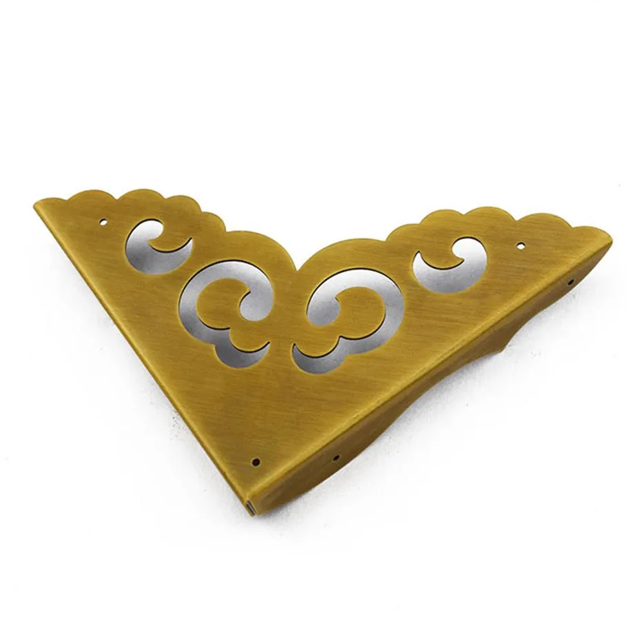 Antique Brass Hollow Lace Flower Corner Bracket For Furniture, Desk ...