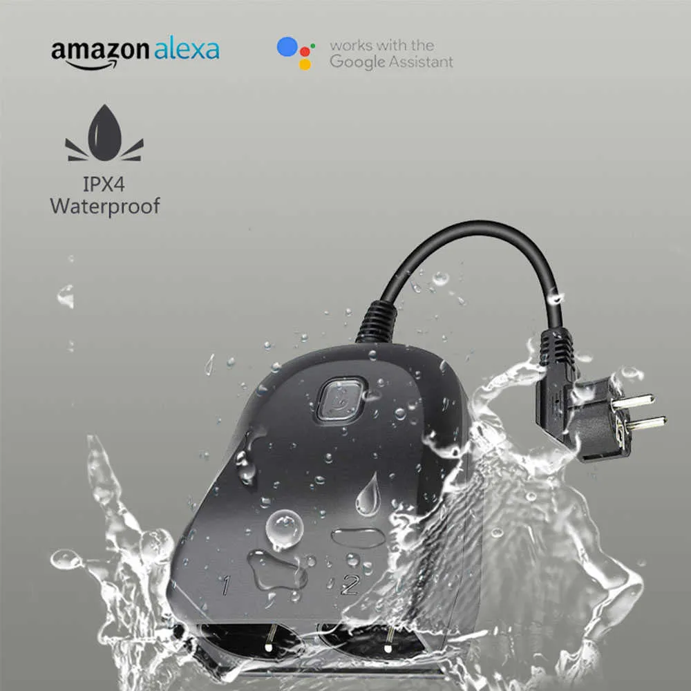 Smart Power Plug Outdoor Waterproof Wifi Smart Socket Remote Control ...
