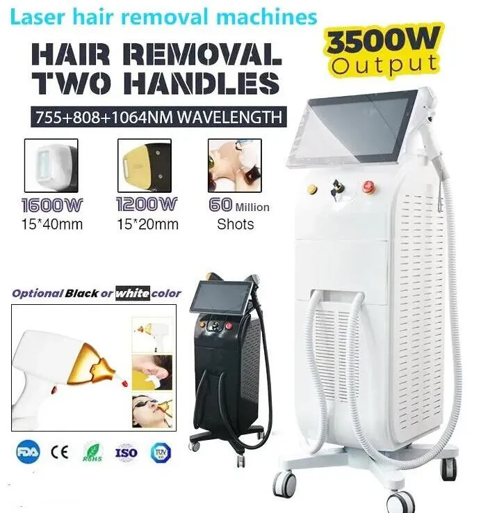 Original Quality 2 Handles ICE Diode Laser Machine Permanent Hair ...