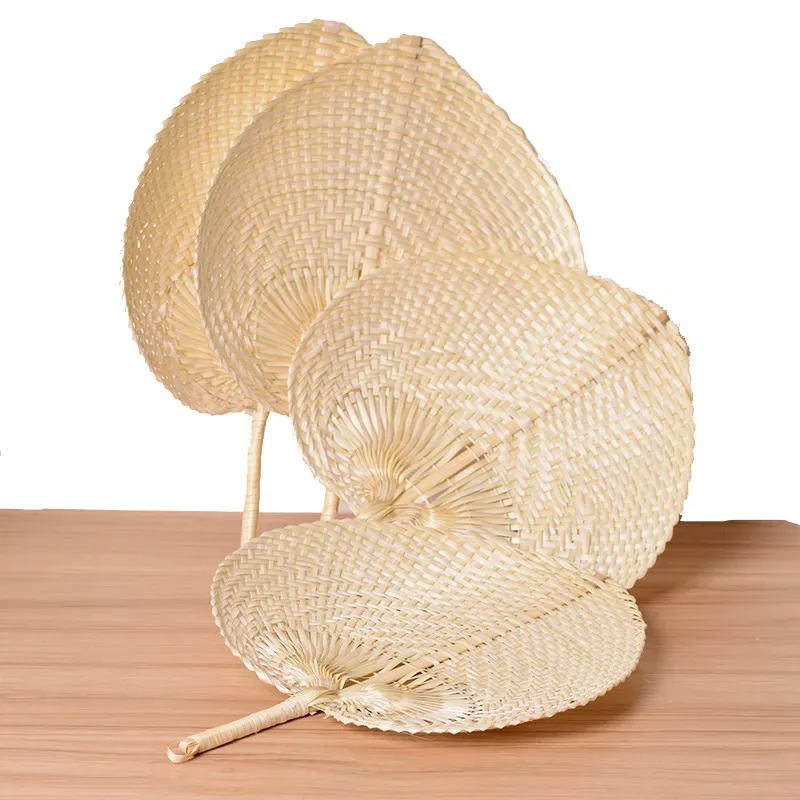 Hand Woven Peach Bamboo Small Fan For Kitchen Perfect Party Favor For ...