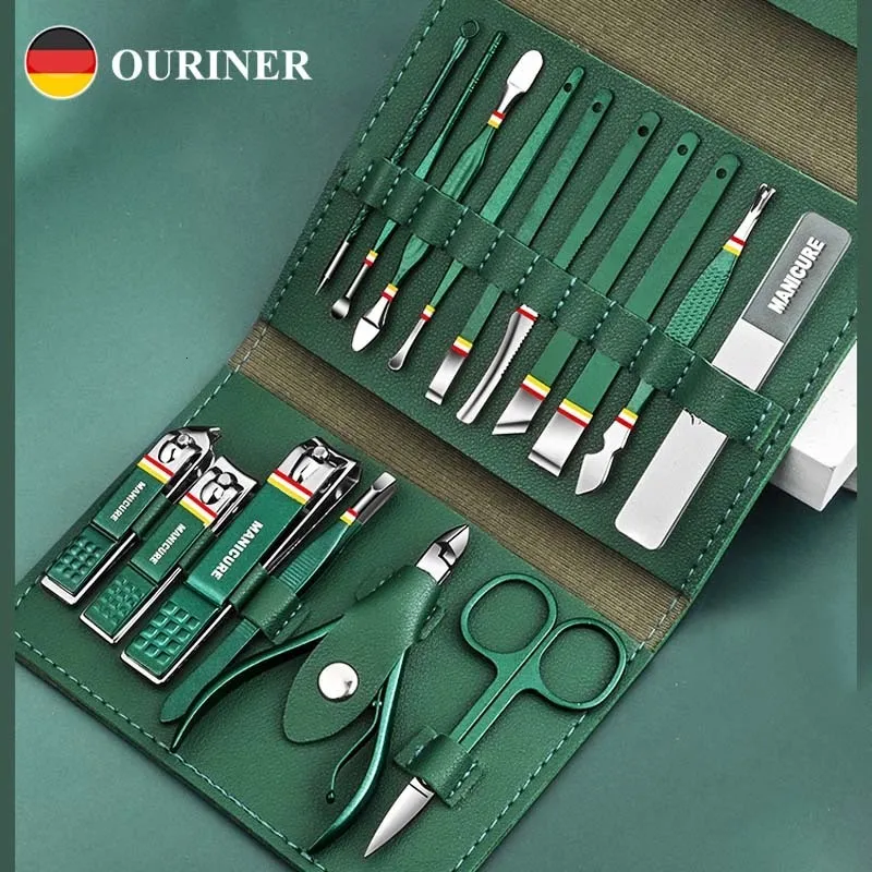 Nail Clippers Set, Steel Nail Cutter Kit With Folding Bag, Manicure ...