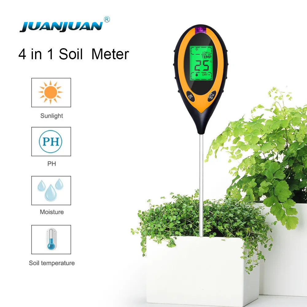 Wholesale 4 In 1 Soil PH Meter Solar Powered, Backlit LCD, Temperature ...