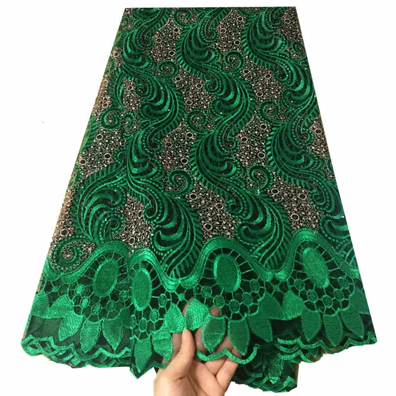 African Lace Fabric 5 Yards - French Net Tulle Embroidery for Women's ...