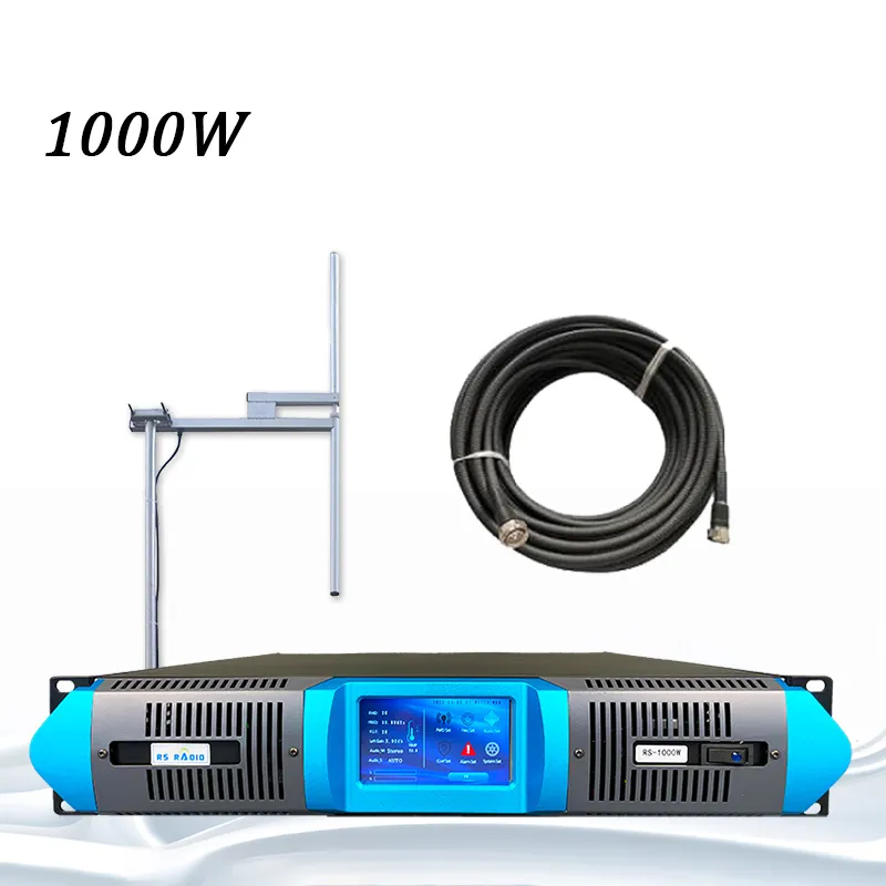 FM Radio Station Transmitter 1000W 1kW Broadcast Exciter Kit With Touch ...