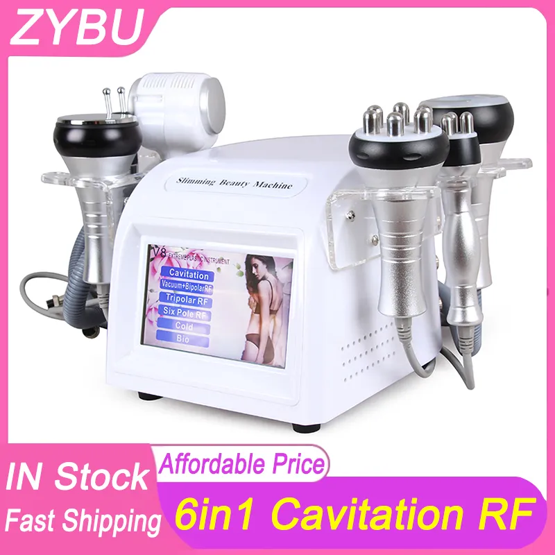 40KHZ 6 In 1 Ultrasonic Body Slimming Machine RF Facial Massager Skin ...