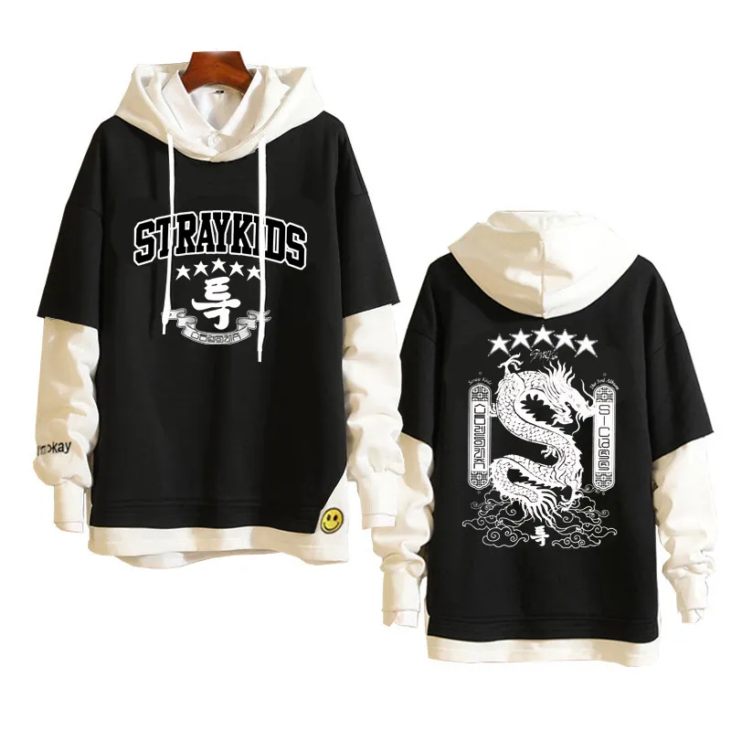 Y2K Dragon Graphic Half Sleeve Hoodie For Men, Women, And Kids 5 Star Stray Design, Korean ...