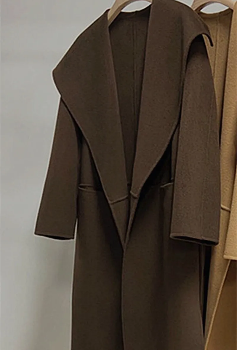 DHgate.com:Toteme Womens Wool Cashmere Coat, Long Side-Slit Overcoat ...