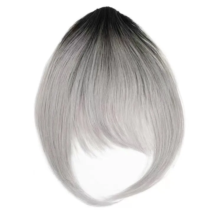 Young Fashionable Silve Clip In Grey Hair Fringe Bang... From ...