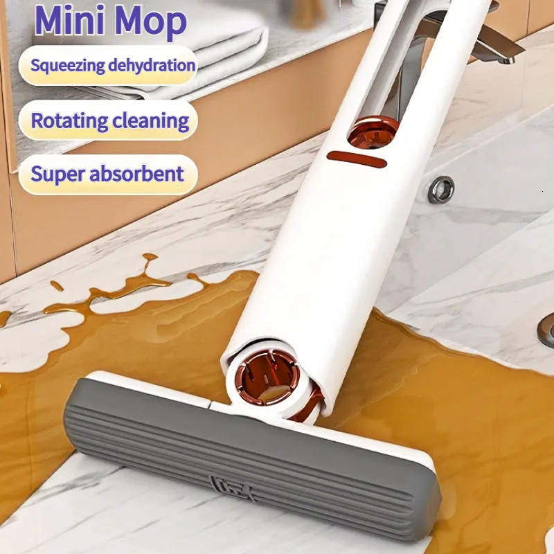 Mini Squeeze Mop, Portable Home Kitchen Car Cleaning Desk Cleaner ...