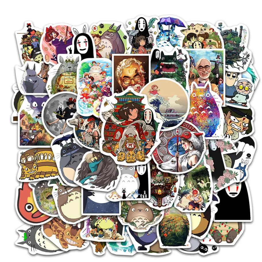 Anime Cute Kawaii Stickers Set Totoro, Spirited Away, Princess Mononoke ...