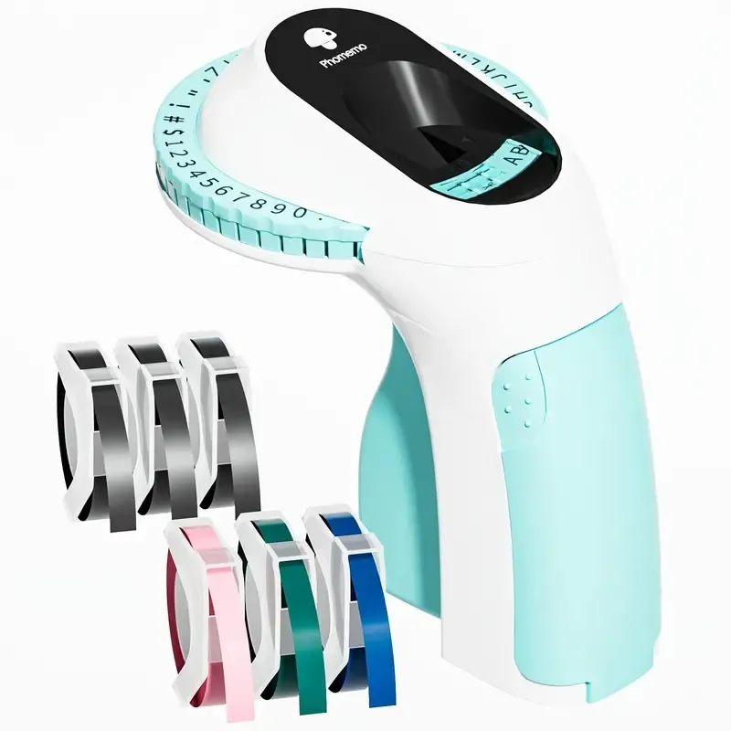 Phomemo E975 Embossing Label Maker Machine White, Portable Office Label ...